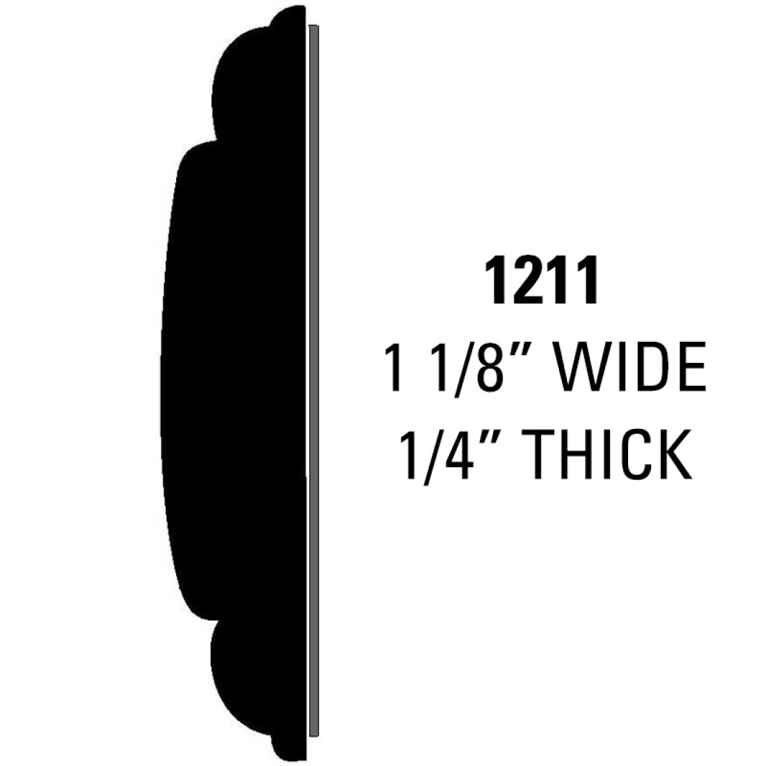 Edge Trim : Body Side Molding with Finished Ends; Two 13'