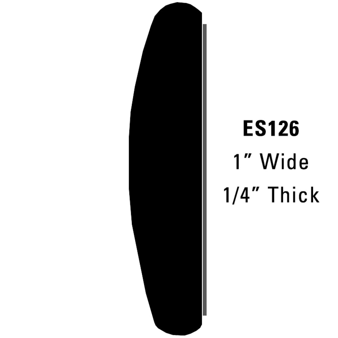 Edge Trim : European Style Molding; 16' Roll - 1” Wide,