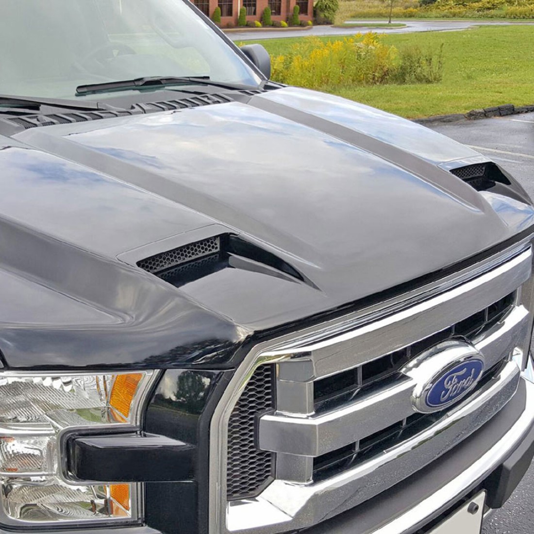 Ram Air Hoods : Ford F-150 Painted Functional Ram Air Hood ...