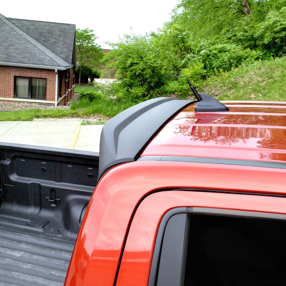Truck Cab Spoilers : Ford Ranger SuperCrew Matte Black Truck ...