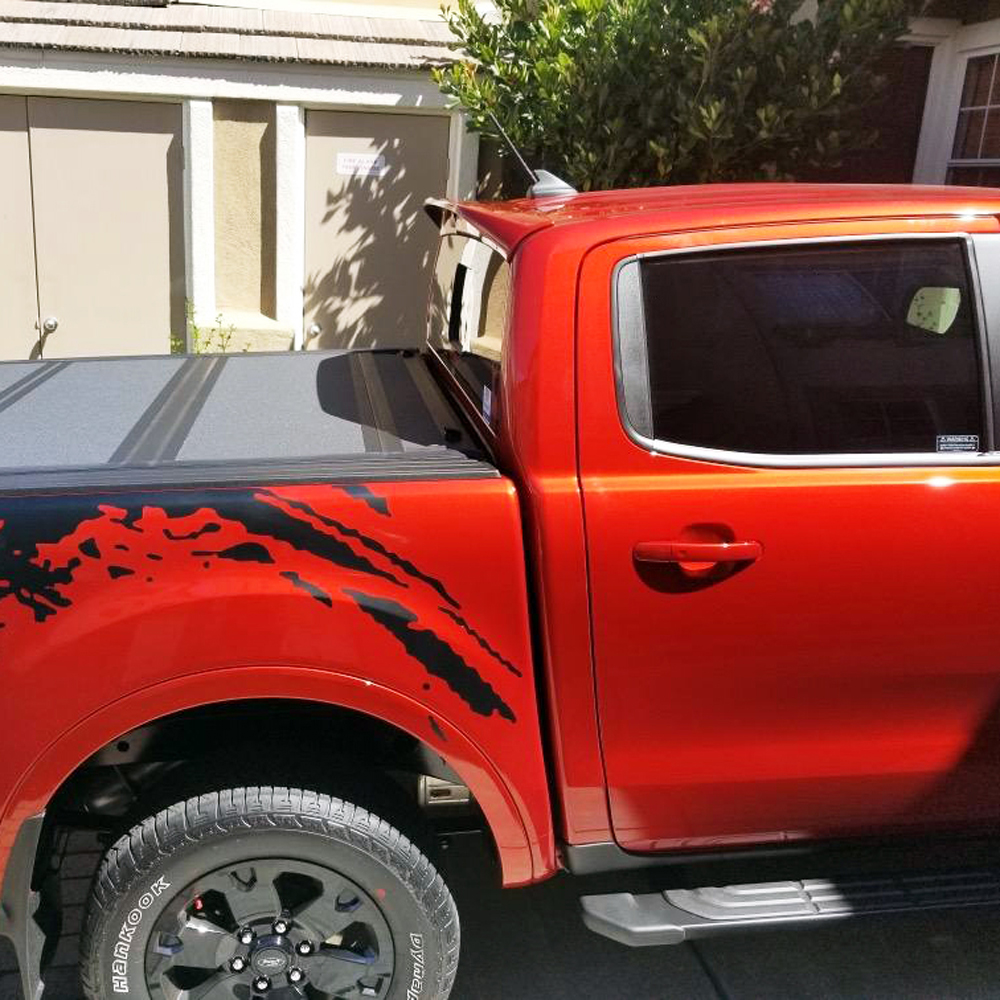 Truck Cab Spoilers : Ford Ranger SuperCrew Painted Truck ...